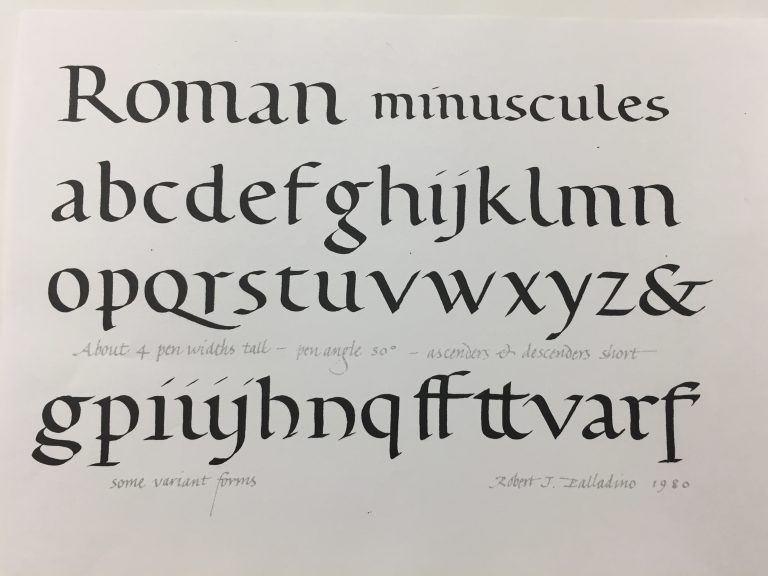 Humanist exemplars – The Reed College Scriptorium