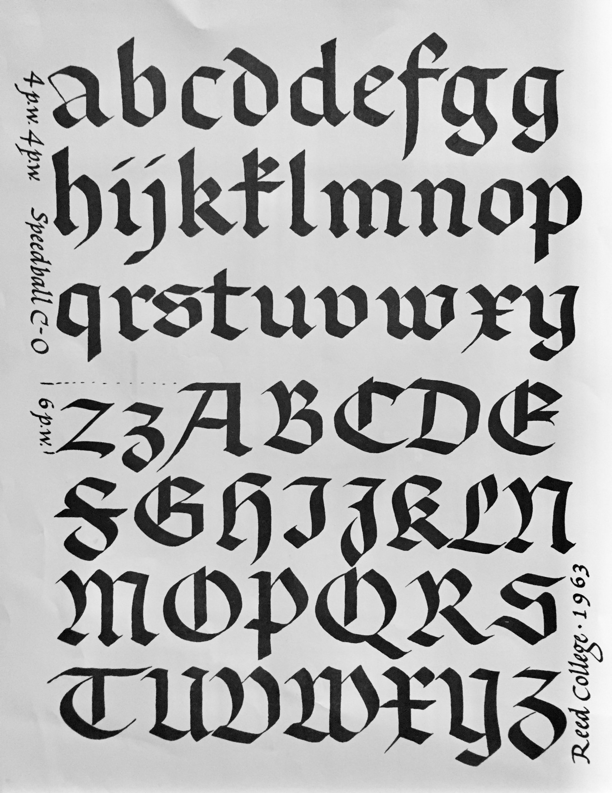 Gothic exemplars from Reed College – The Reed College Scriptorium